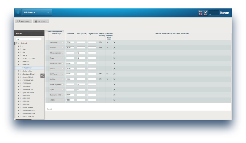 Vehicle Maintenance Management - automating service schedules