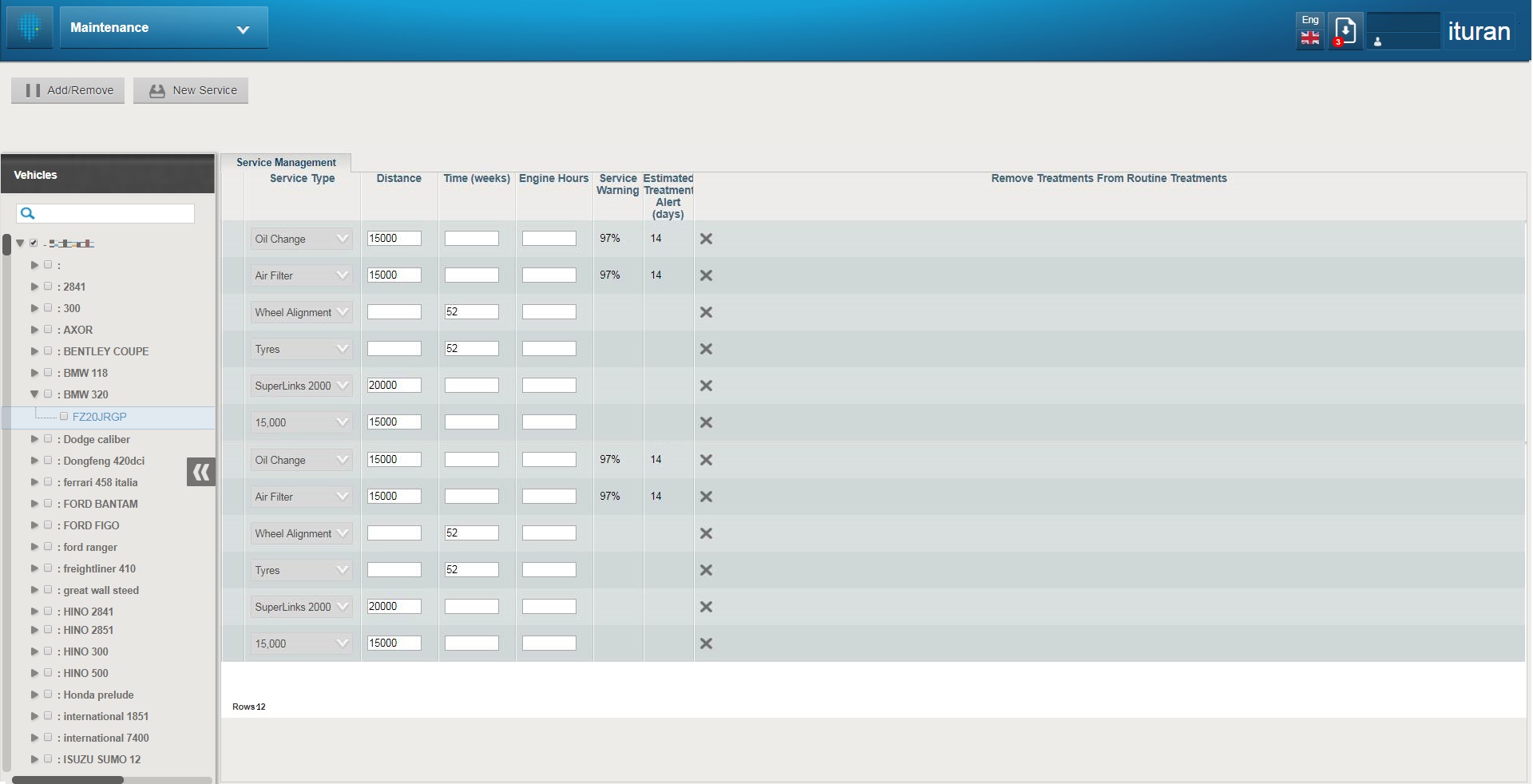 Vehicle Maintenance Management - automating service schedules