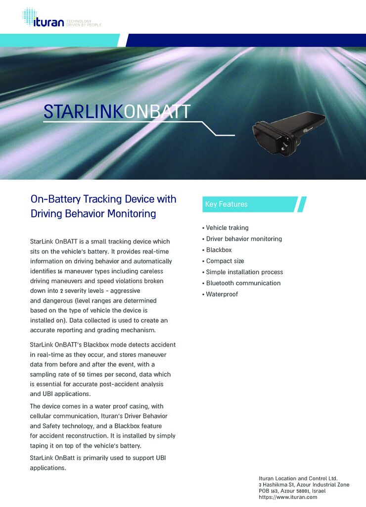 Devices brochures - Ituran Global